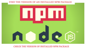 How-To find the version of an installed NodeJS or NPM Package